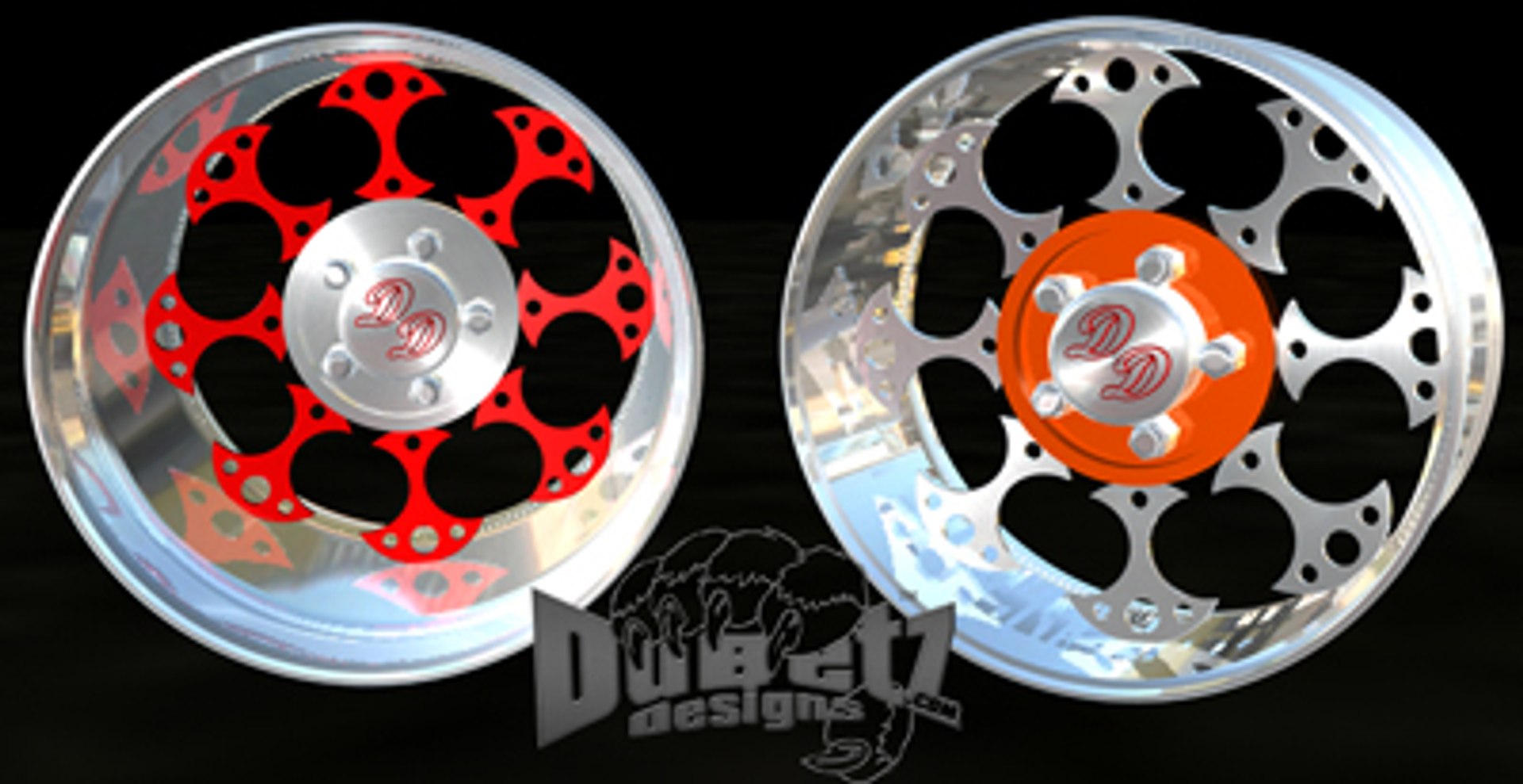 Wheels 2 Rims Dd 3d Obj