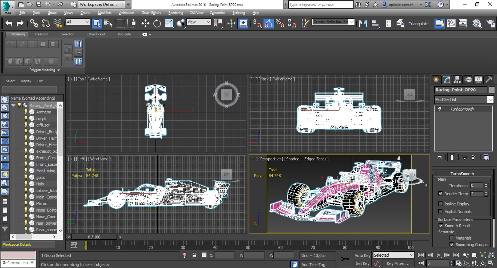 3D racing point f1 rp20 model - TurboSquid 1520690