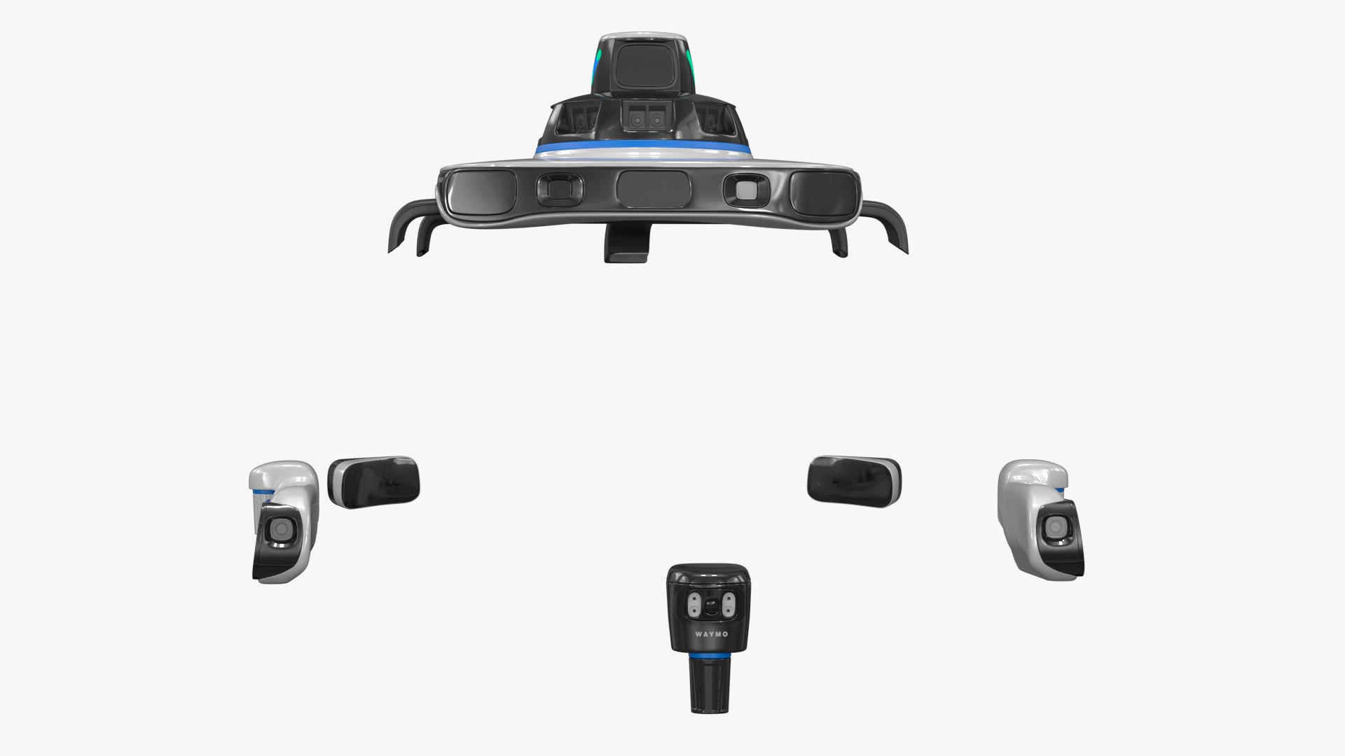 3D Model Waymo Sensor Array For Autonomous Driving White - TurboSquid ...