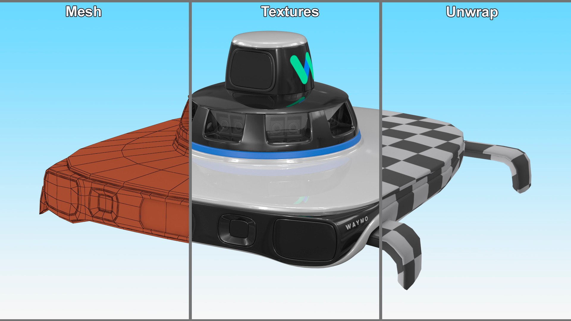 3D Model Waymo Sensor Array For Autonomous Driving White - TurboSquid ...