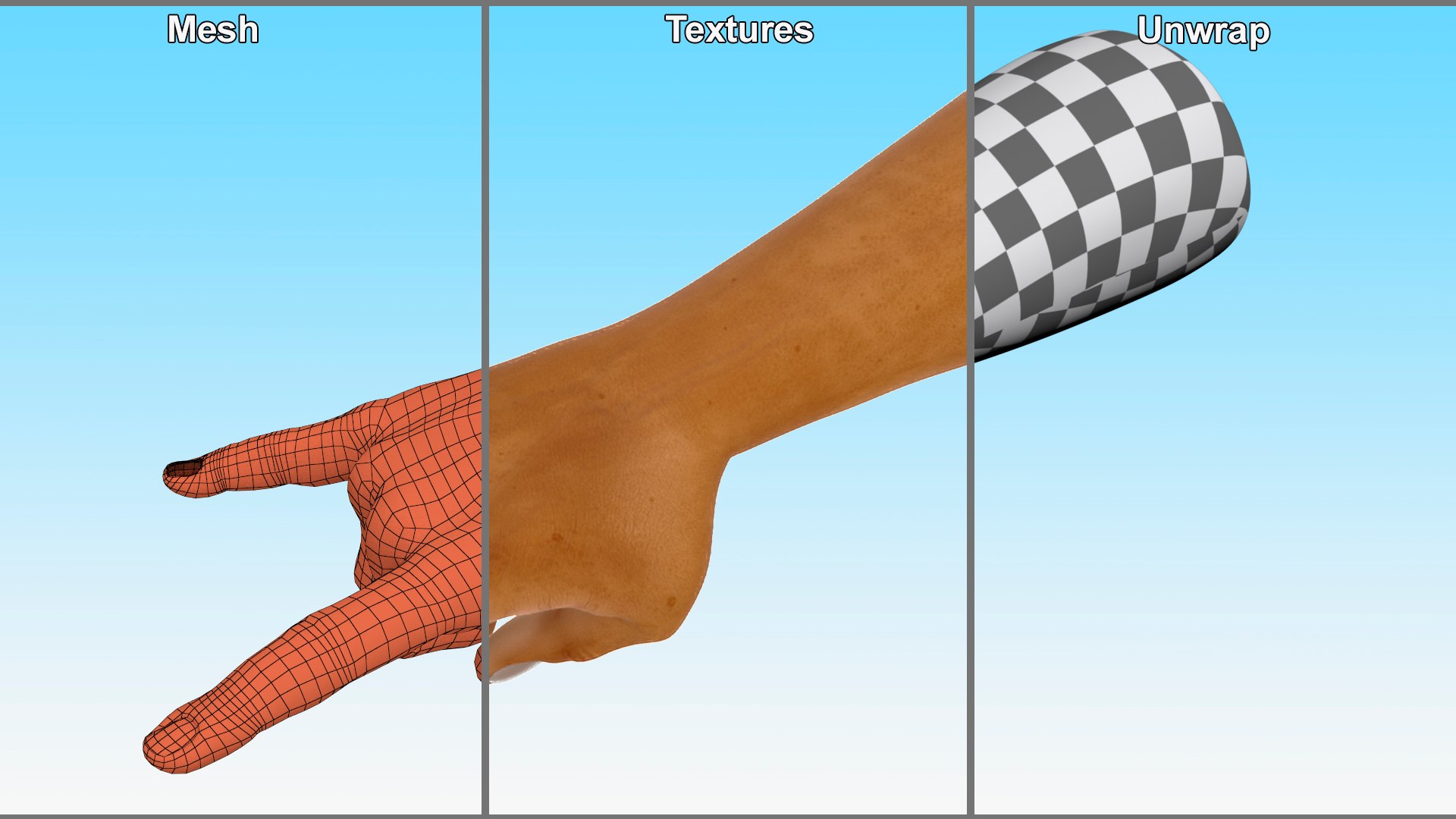 Masculine Hand Heavy Metal Pose 3D Model - TurboSquid 2193630