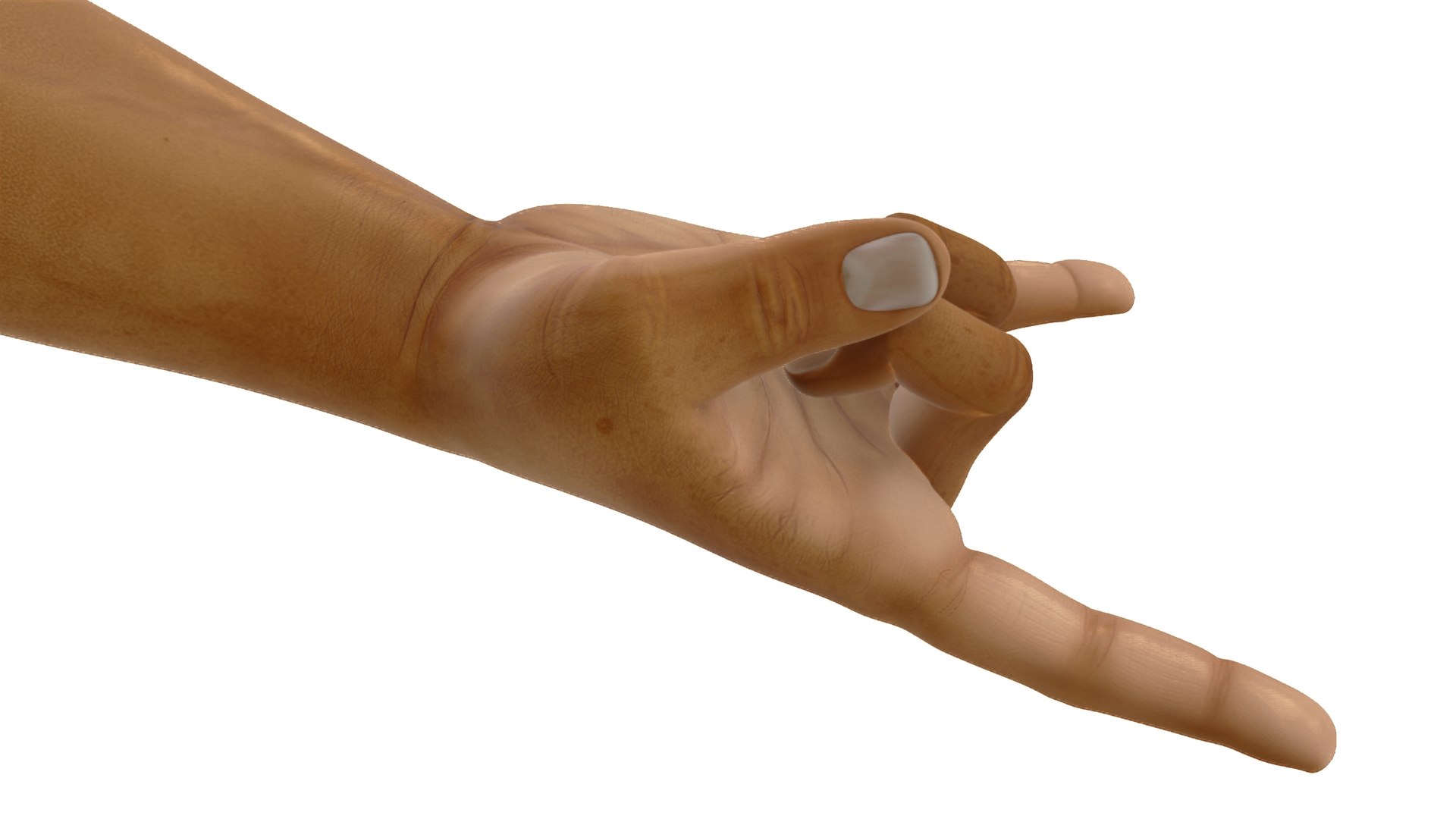 Masculine Hand Heavy Metal Pose 3D Model - TurboSquid 2193630