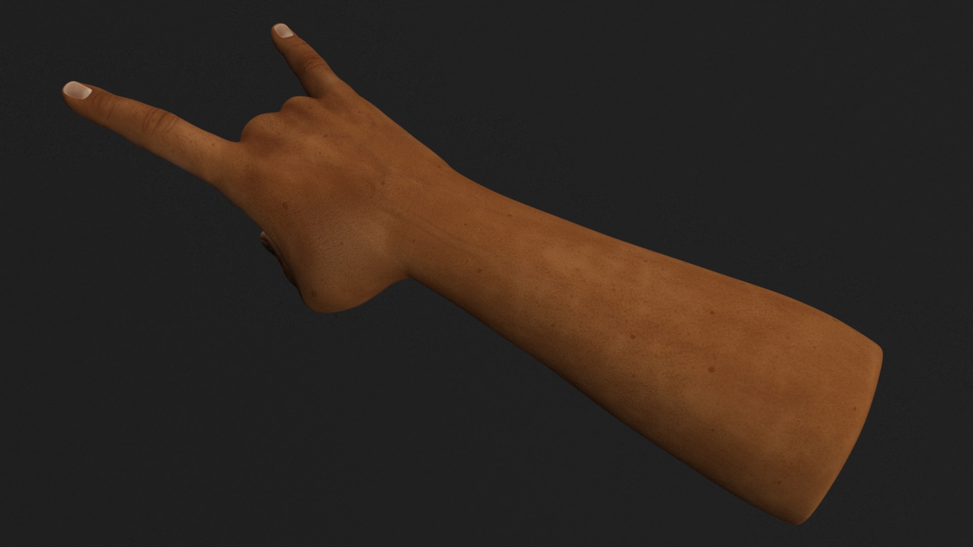 Masculine Hand Heavy Metal Pose 3D Model - TurboSquid 2193630