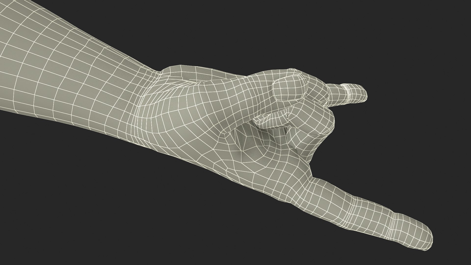 Masculine Hand Heavy Metal Pose 3D Model - TurboSquid 2193630