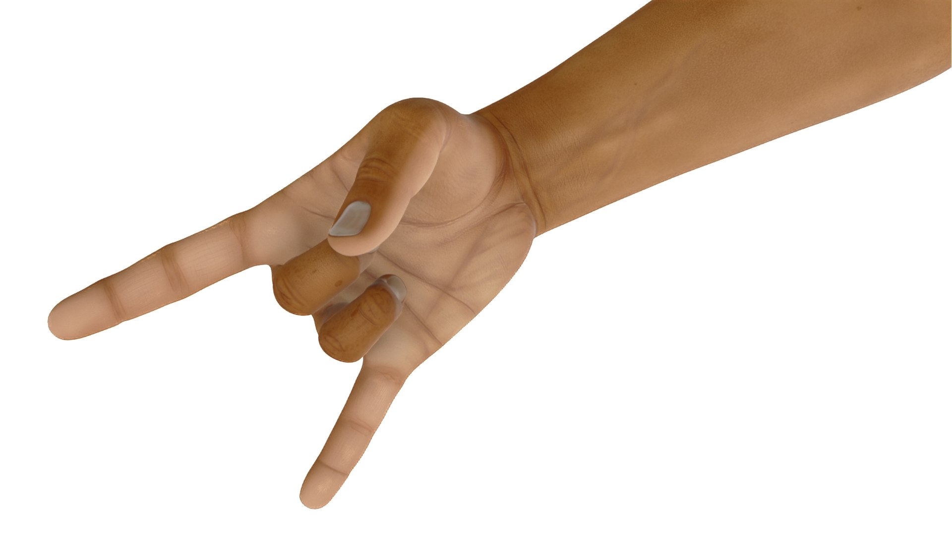 Masculine Hand Heavy Metal Pose 3D Model - TurboSquid 2193630