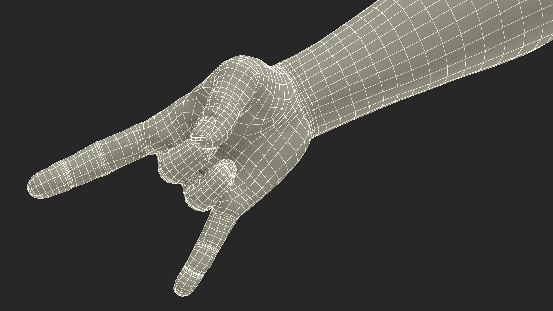Masculine Hand Heavy Metal Pose 3D Model - TurboSquid 2193630