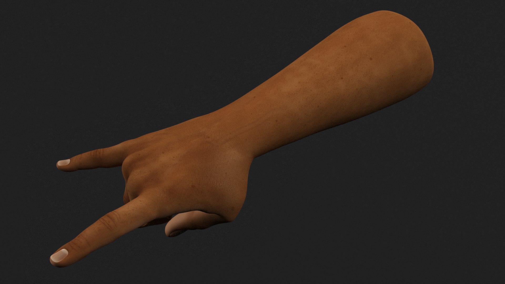 Masculine Hand Heavy Metal Pose 3D Model - TurboSquid 2193630