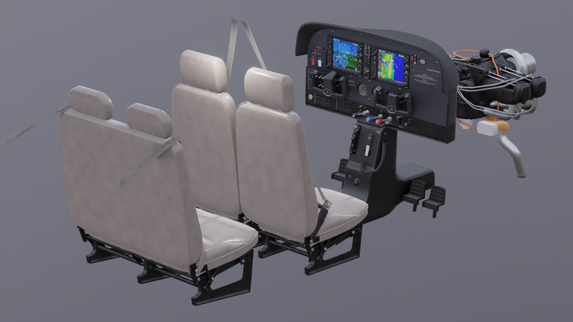 3D CESSNA 172 Skyhawk Highly Detailed Model - TurboSquid 2030068