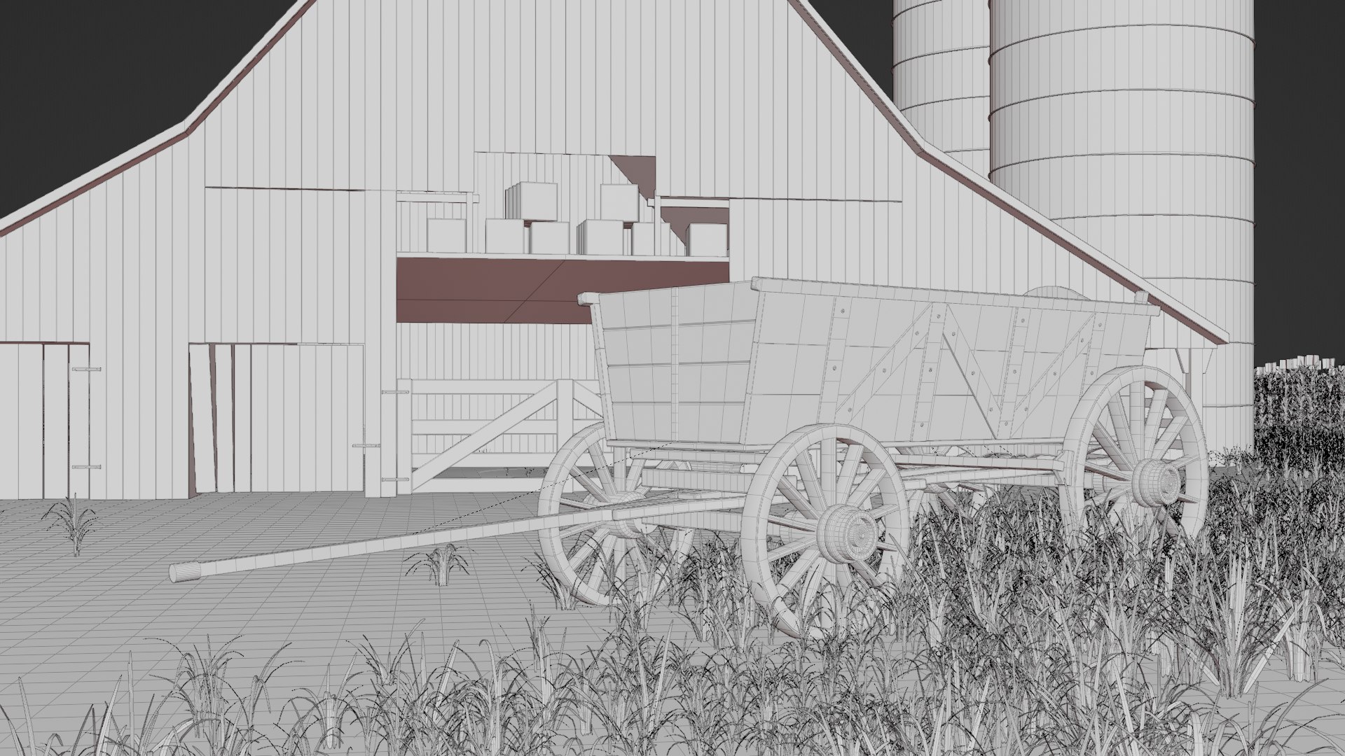3D Old Farm Scene Model - TurboSquid 2079790