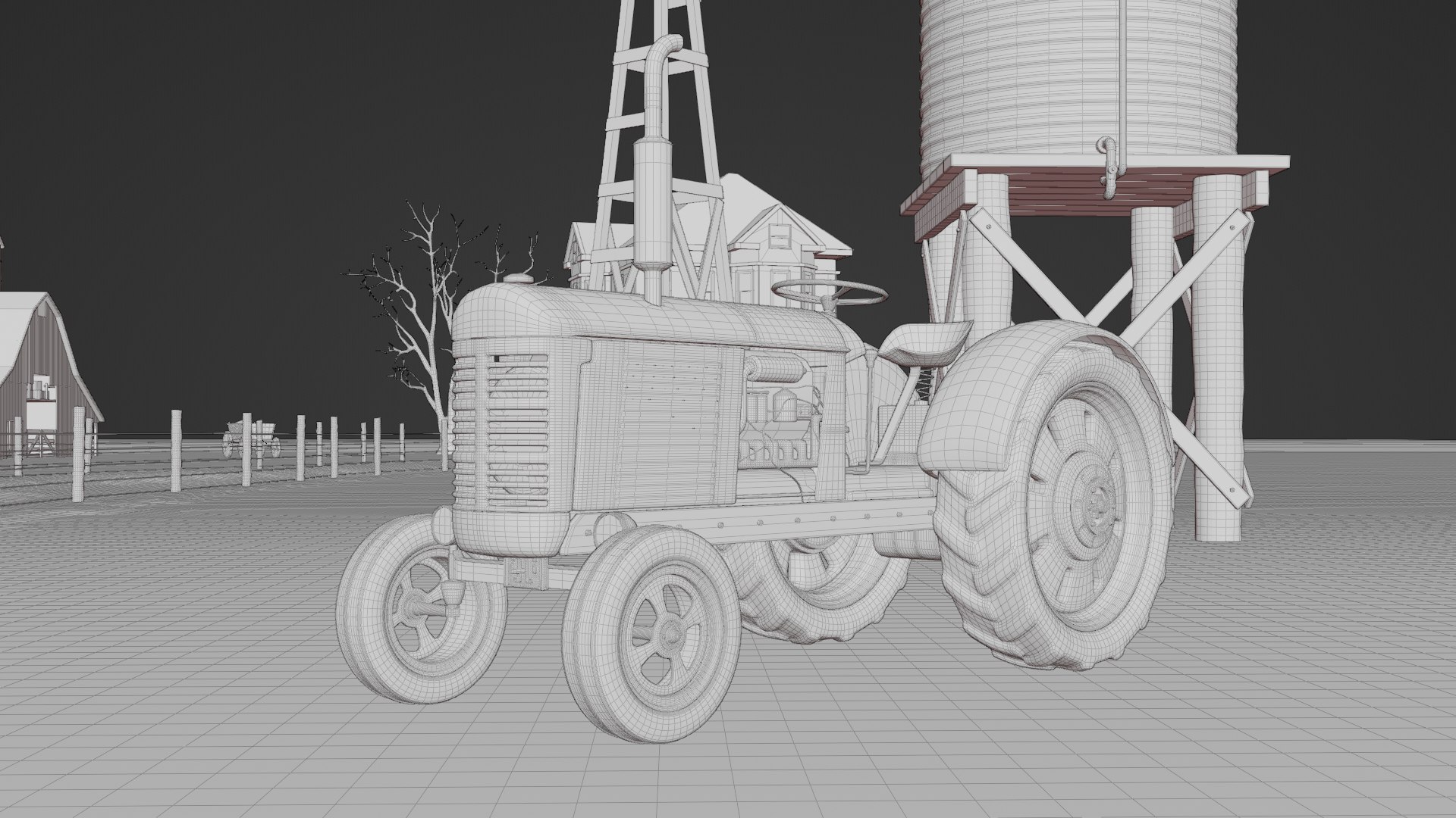 3D Old Farm Scene Model - TurboSquid 2079790