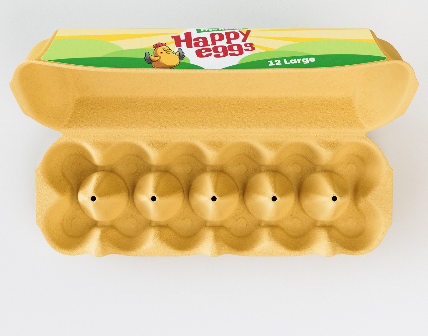 3D Egg Box Dozen - TurboSquid 2248615