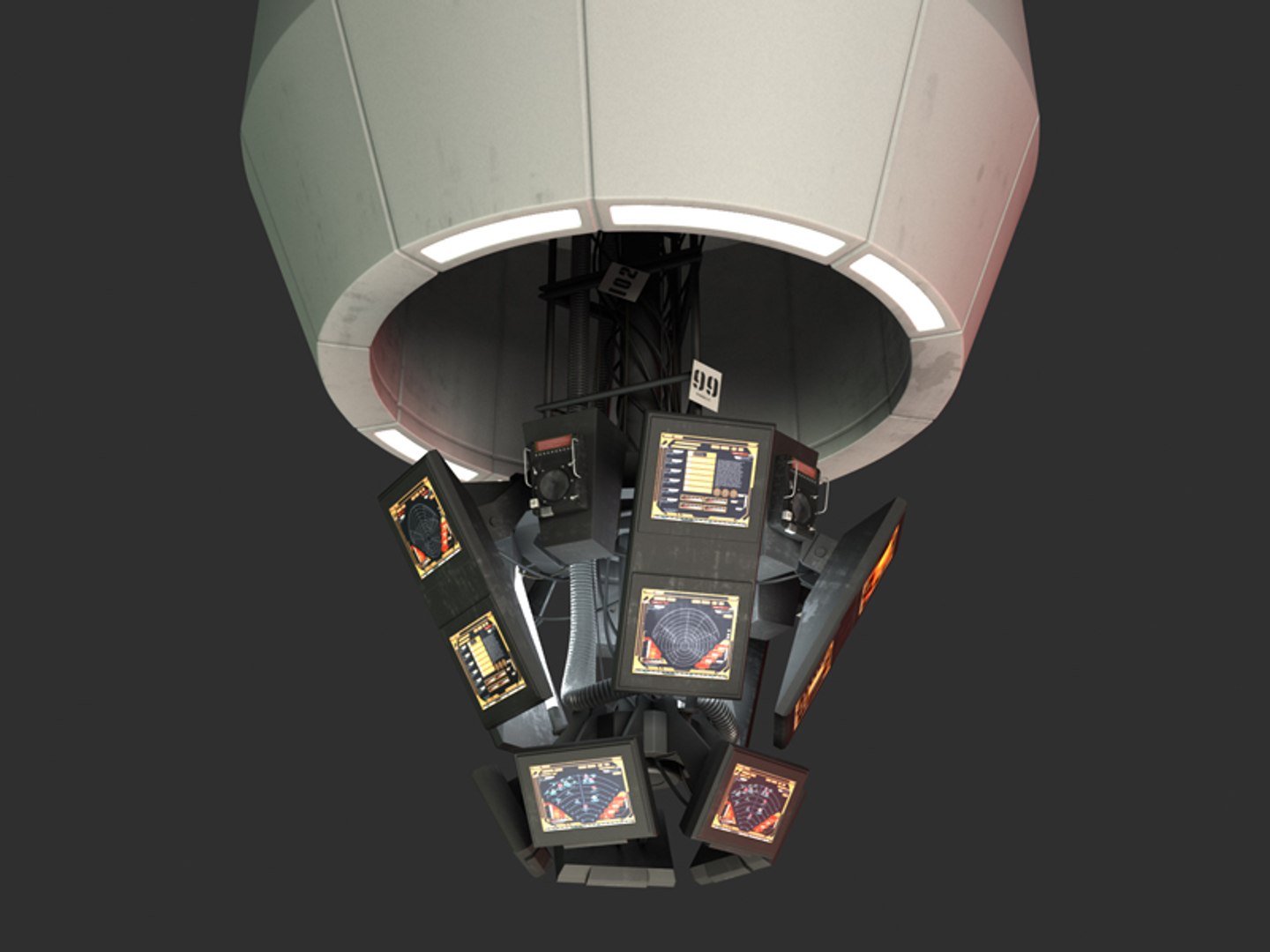 Cic Dradis Battlestar Galactica 3d Model