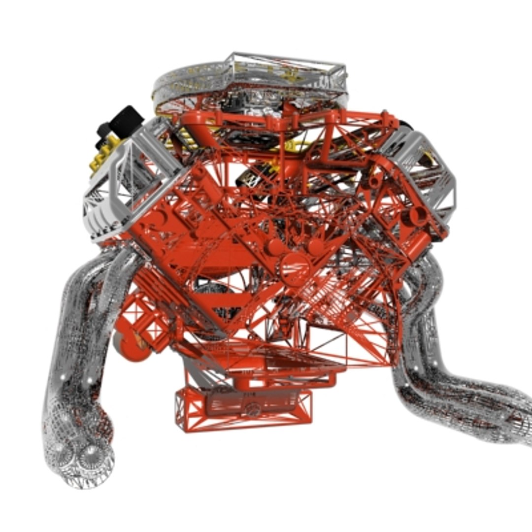 3d Model 426 Hemi Racing Engine