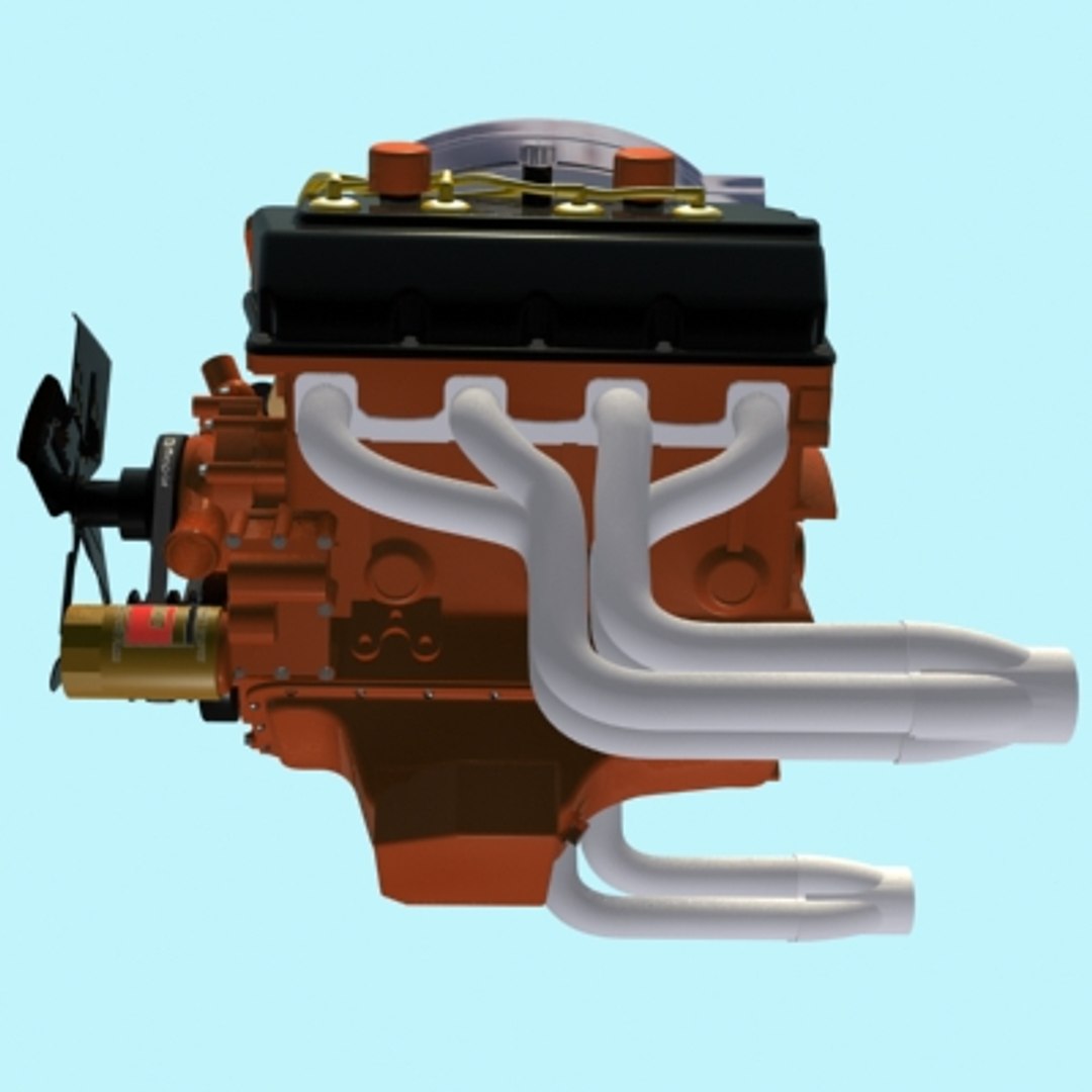 3d Model 426 Hemi Racing Engine