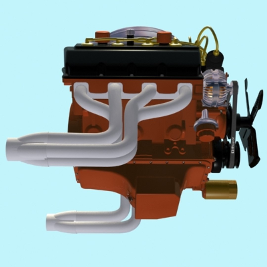 3d Model 426 Hemi Racing Engine