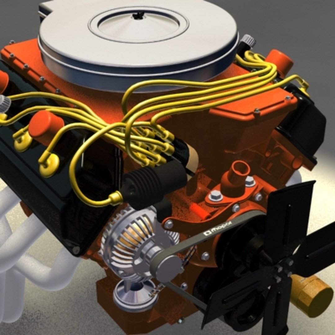 3d Model 426 Hemi Racing Engine