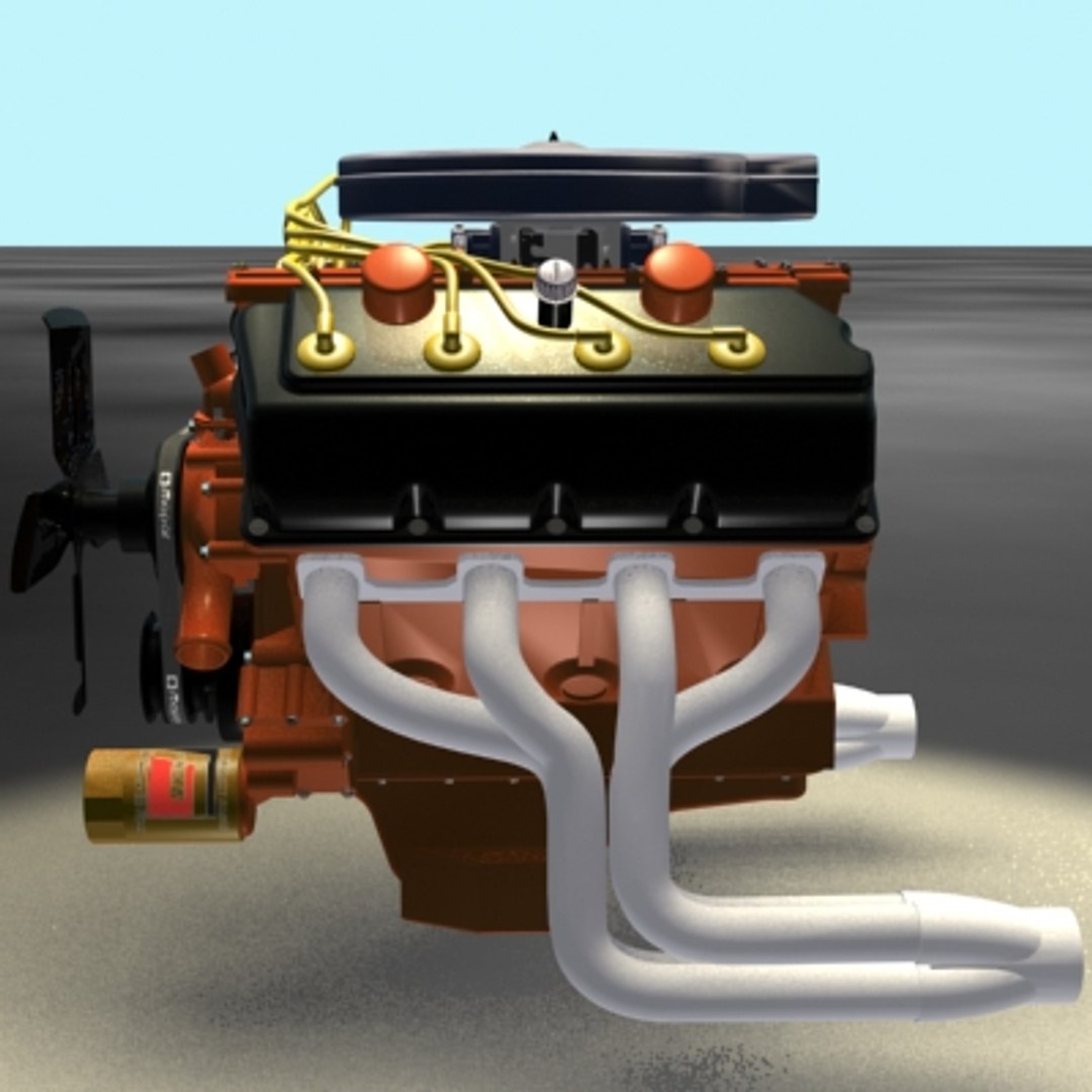 3d Model 426 Hemi Racing Engine