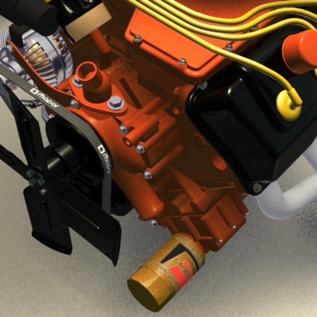 3d Model 426 Hemi Racing Engine
