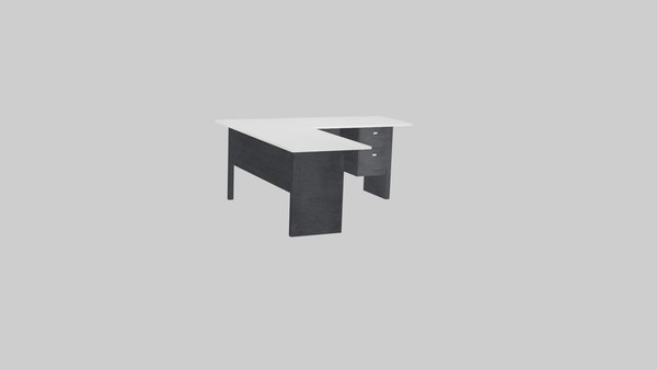 3D l-shaped table - TurboSquid 1704069