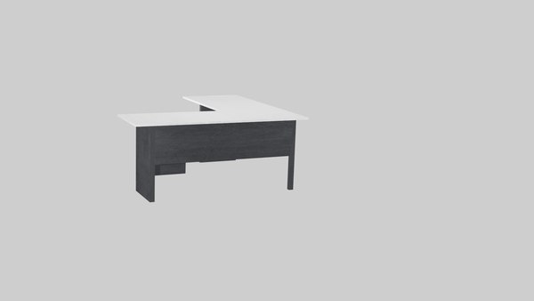3D l-shaped table - TurboSquid 1704069