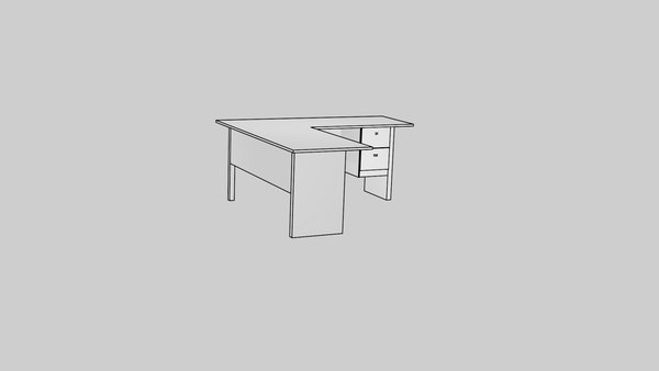 L形桌3D模型 - TurboSquid 1704069