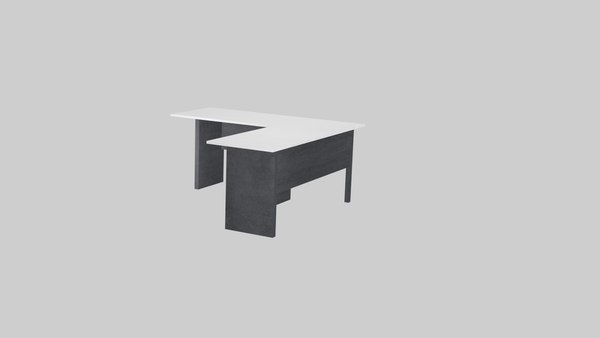 3D l-shaped table - TurboSquid 1704069