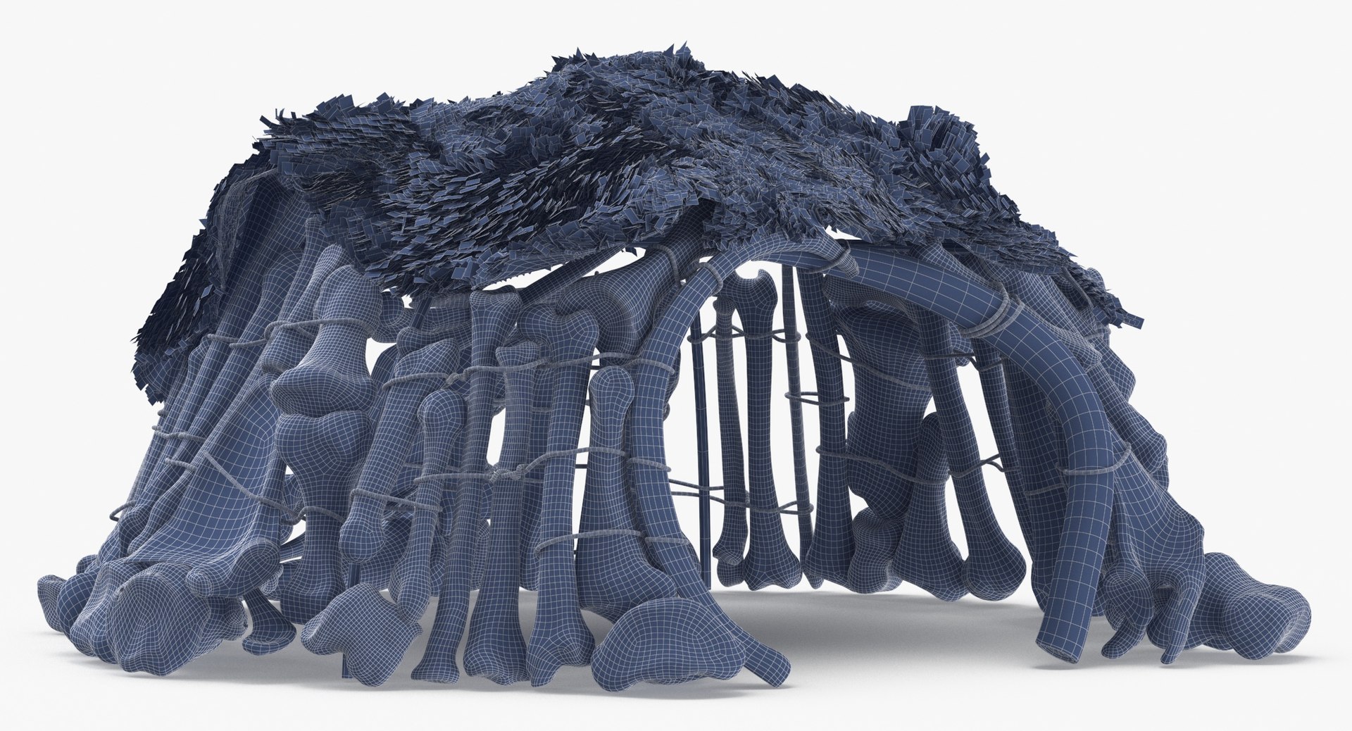 Prehistoric Mammoth Bones Hut 01 Model - TurboSquid 2115818