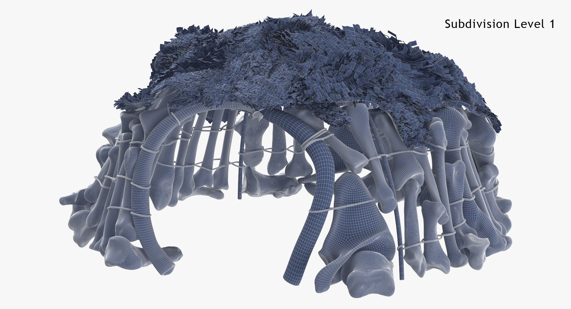 Prehistoric Mammoth Bones Hut 01 Model - TurboSquid 2115818