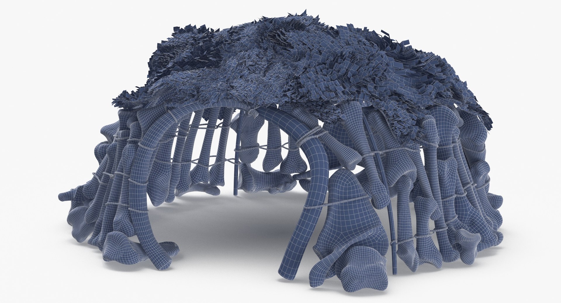 Prehistoric Mammoth Bones Hut 01 Model - TurboSquid 2115818