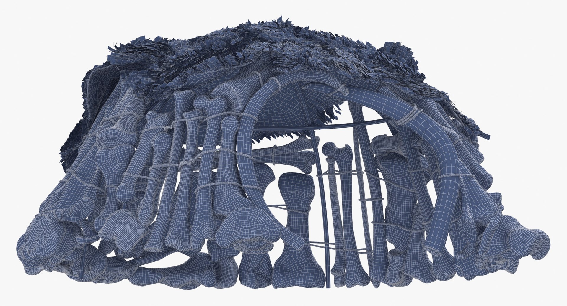 Prehistoric Mammoth Bones Hut 01 Model - TurboSquid 2115818