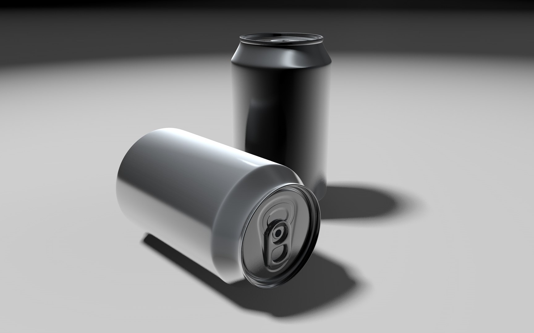 3d model of aluminium drinks