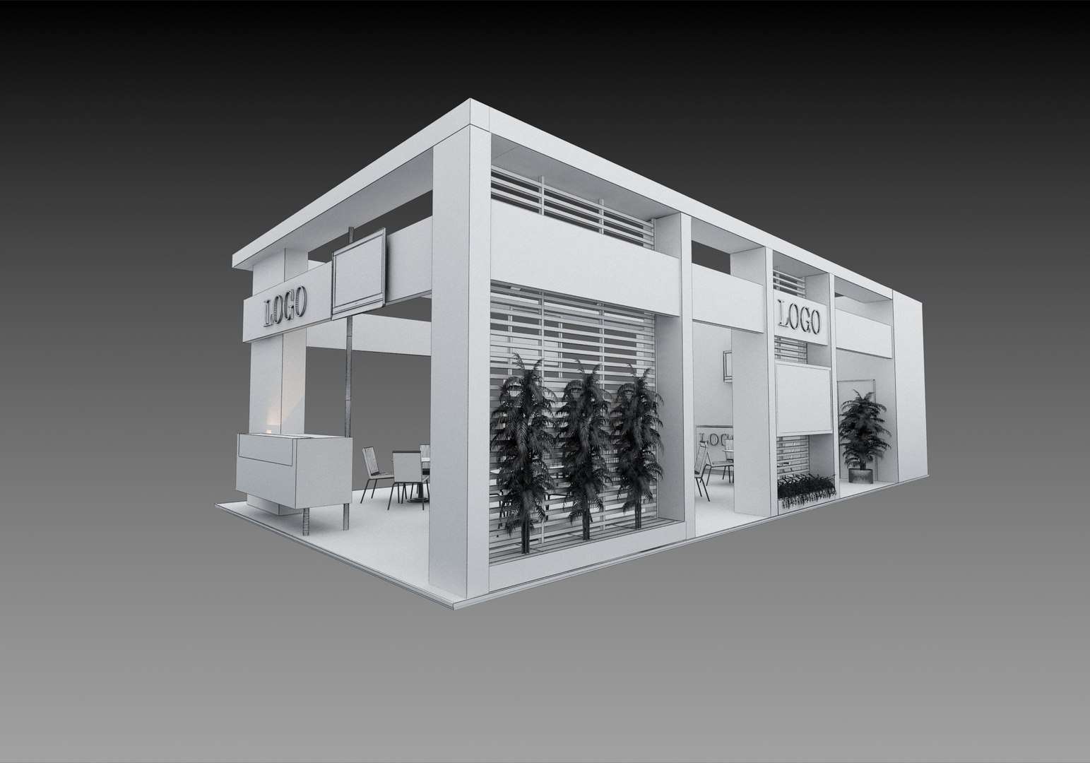 Exhibition Stand 3D Model - TurboSquid 2004375