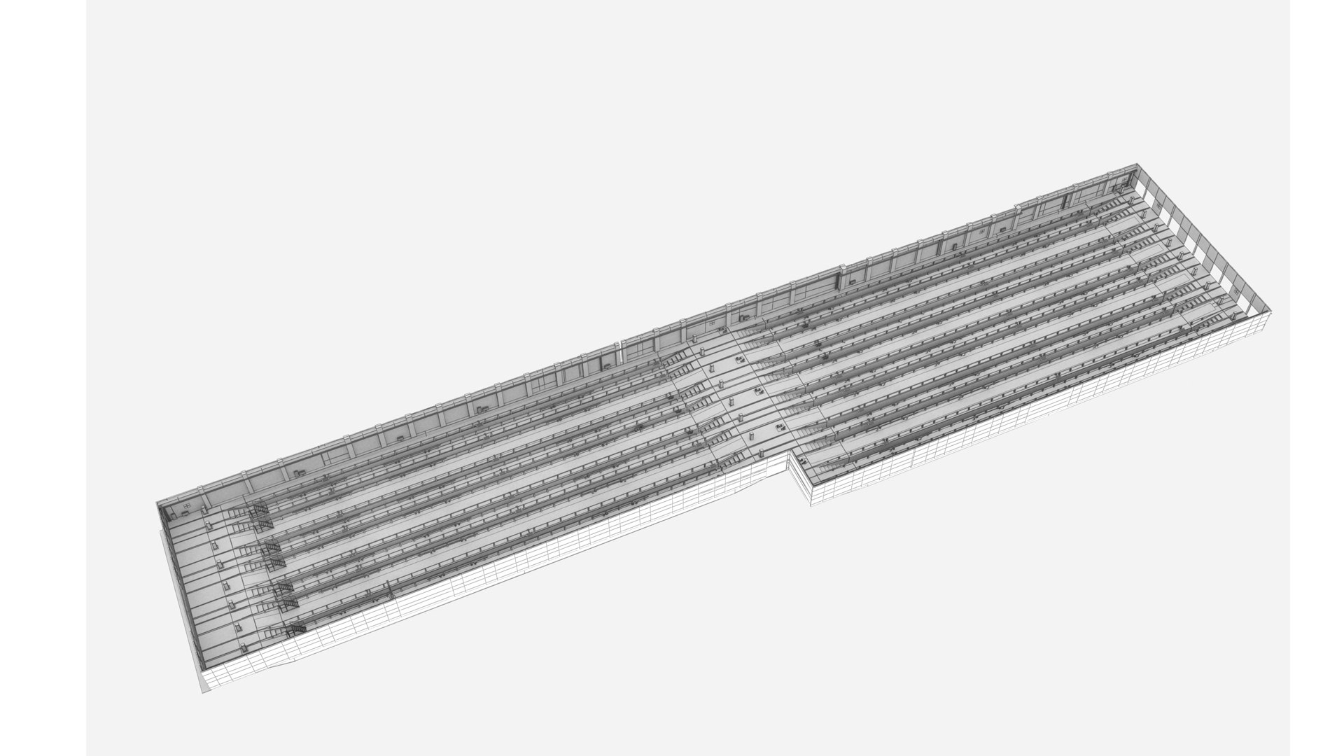 3D Section Of Subway Station Model - TurboSquid 2340382