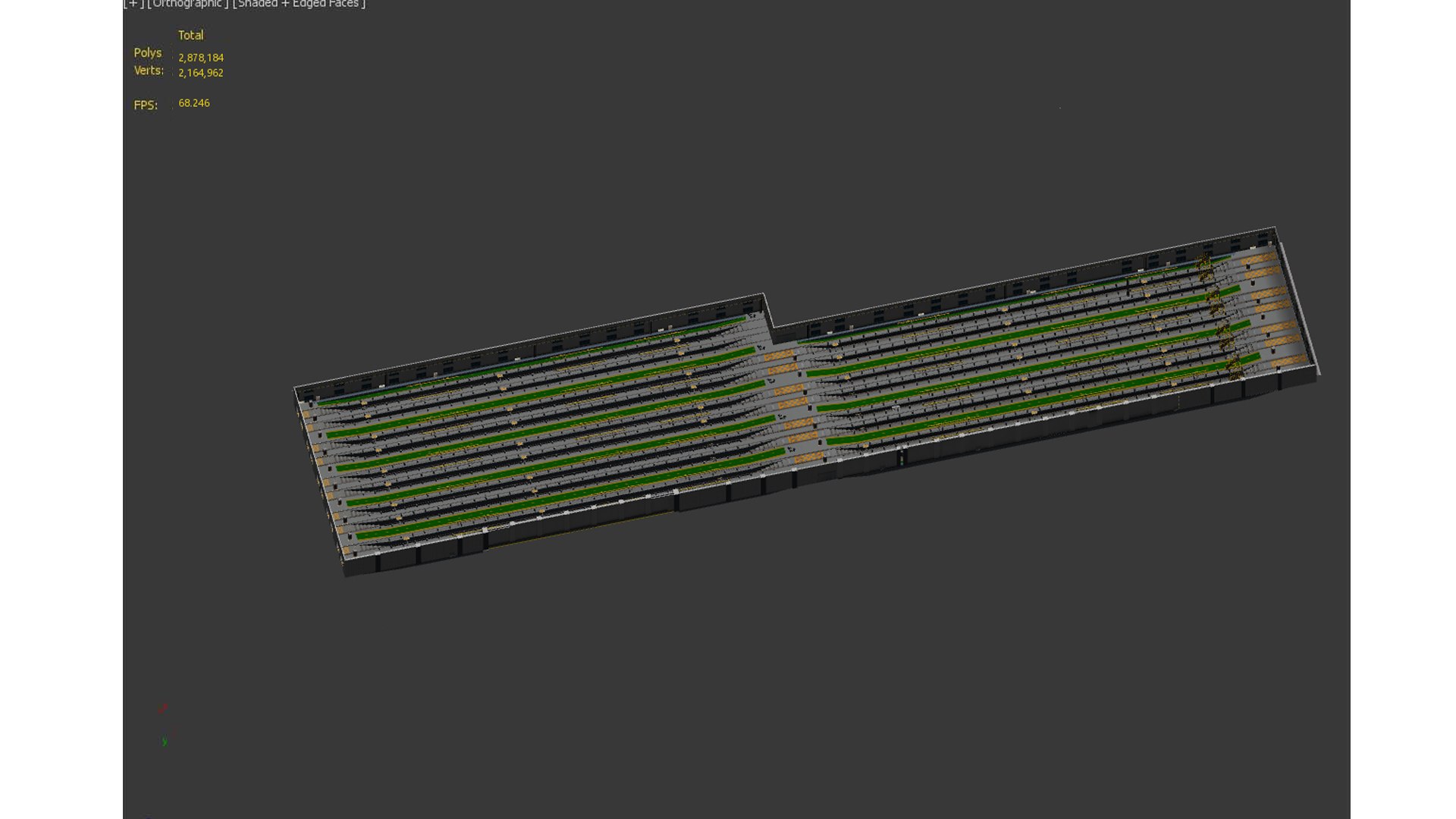 3D Section Of Subway Station Model - TurboSquid 2340382