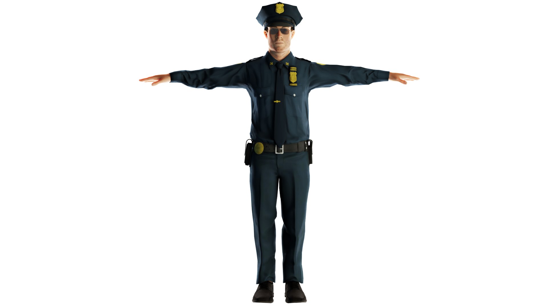Law Enforcement Hero Premium Police Officer Low-poly 3D Model ...