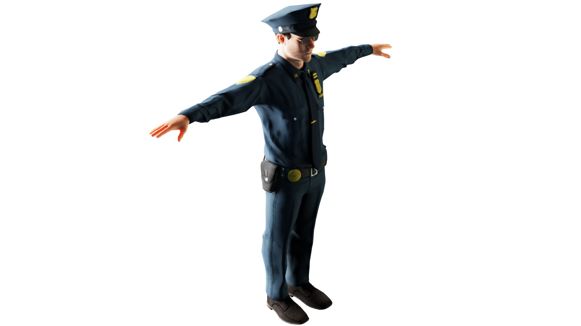 Law Enforcement Hero Premium Police Officer Low-poly 3D Model ...