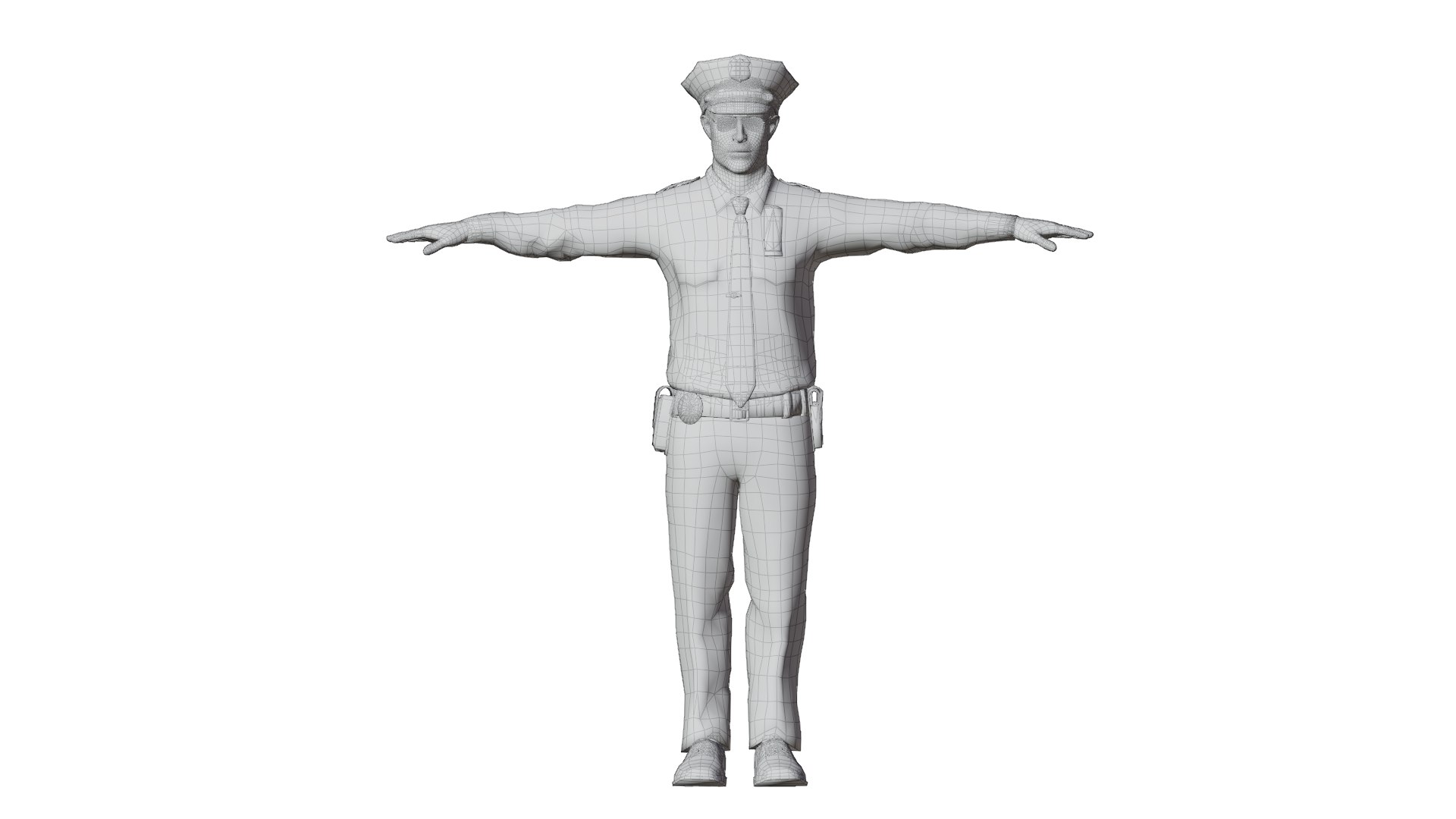 Law Enforcement Hero Premium Police Officer Low-poly 3D Model ...