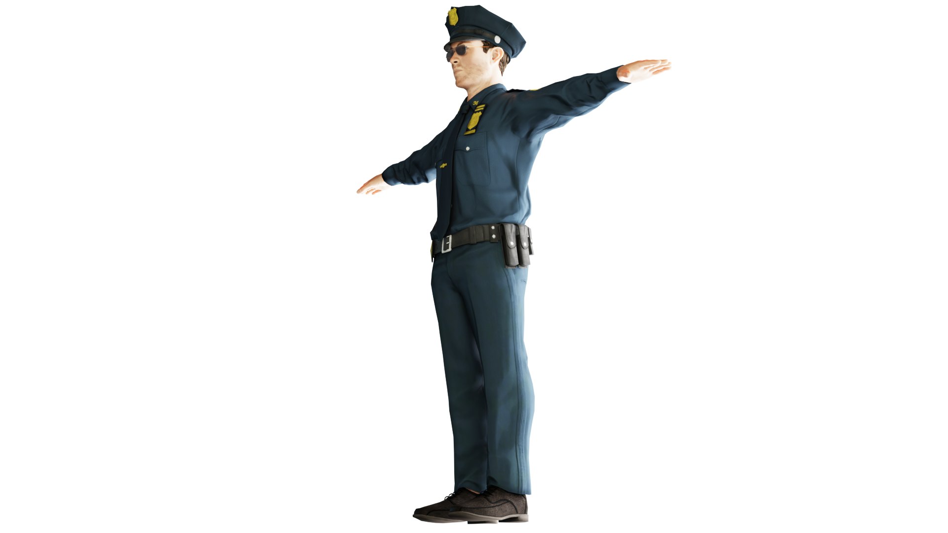 Law Enforcement Hero Premium Police Officer Low-poly 3D Model ...