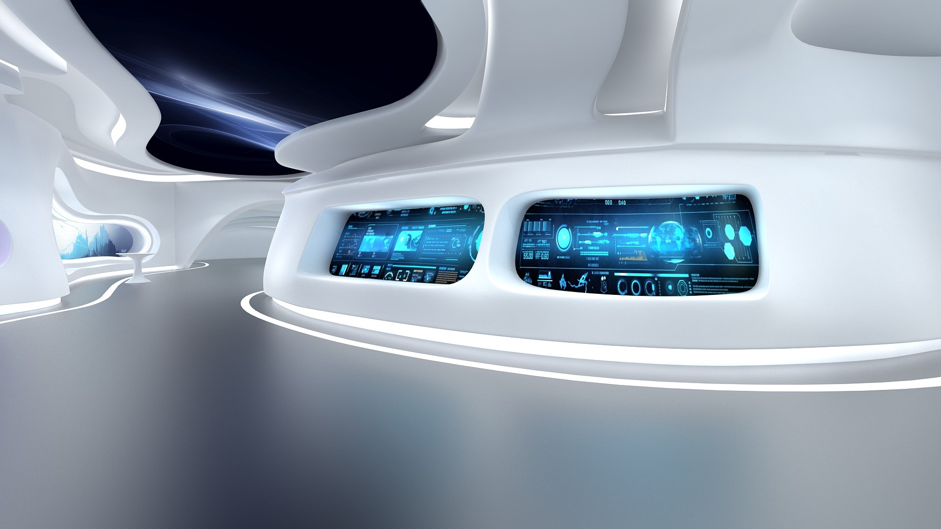 A futuristic exhibition hall 3D - TurboSquid 2151855