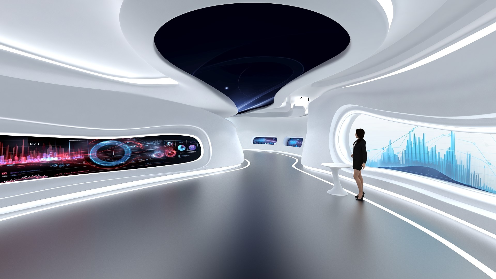A futuristic exhibition hall 3D - TurboSquid 2151855