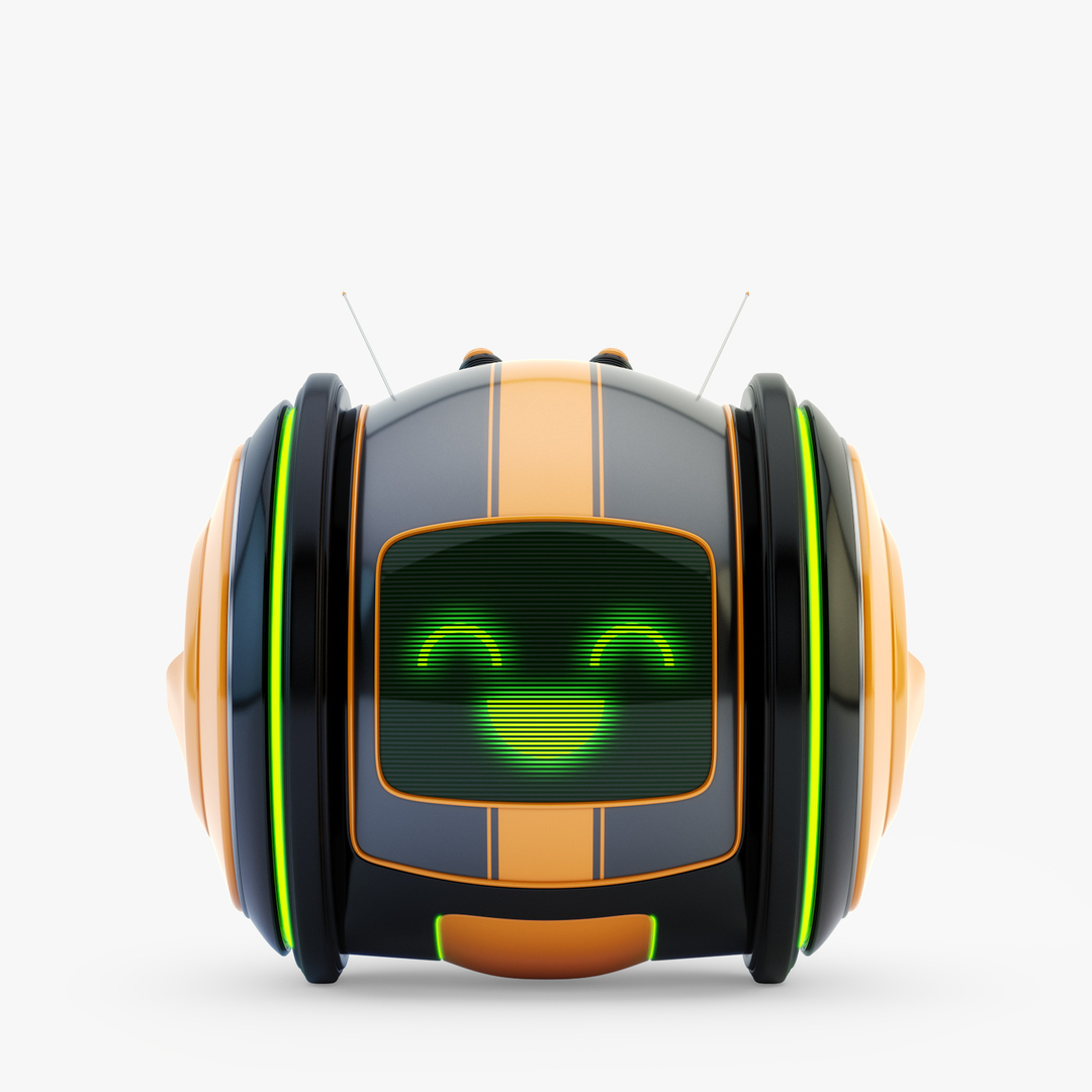 3D cute rolling bot toy model - TurboSquid 1473598
