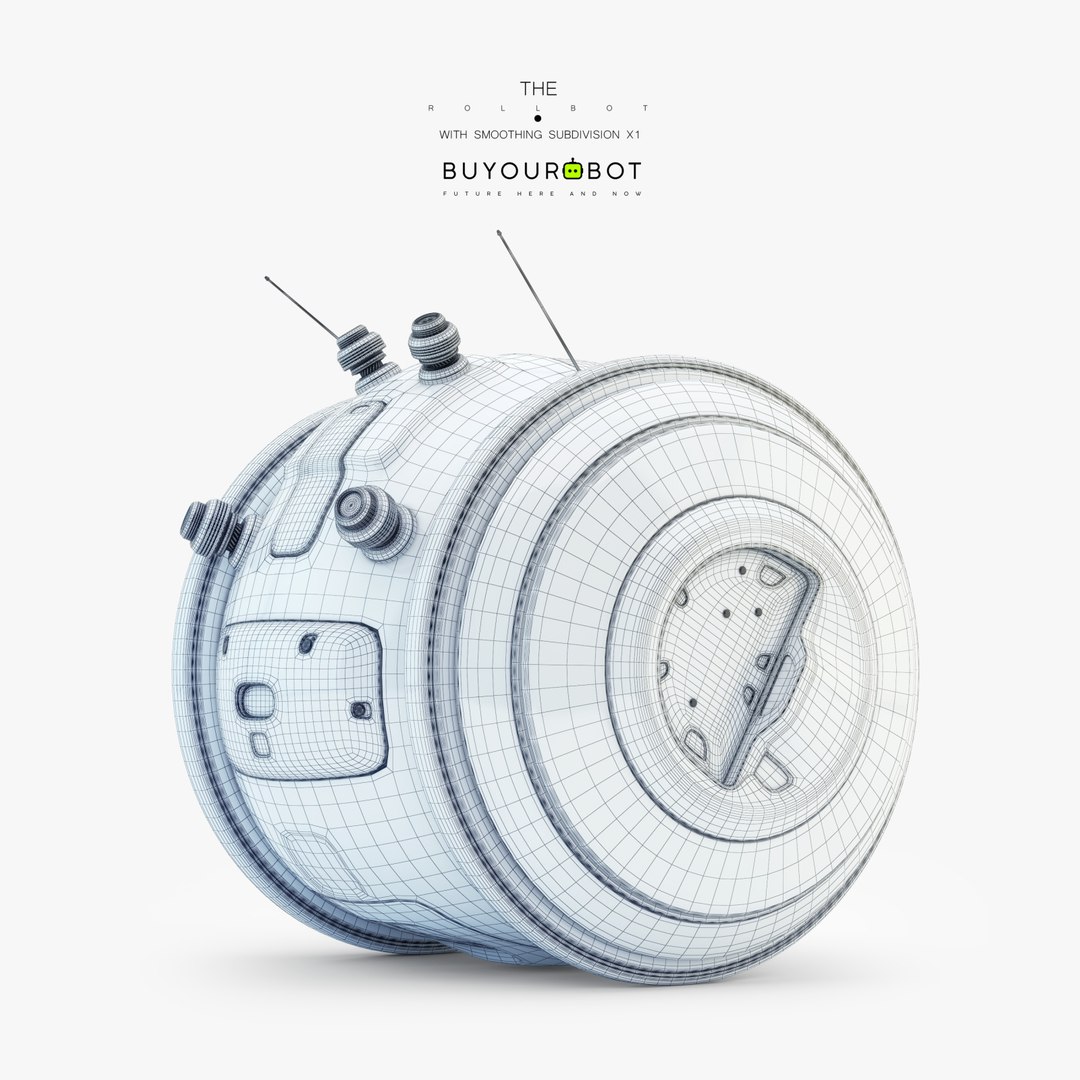 3D cute rolling bot toy model - TurboSquid 1473598