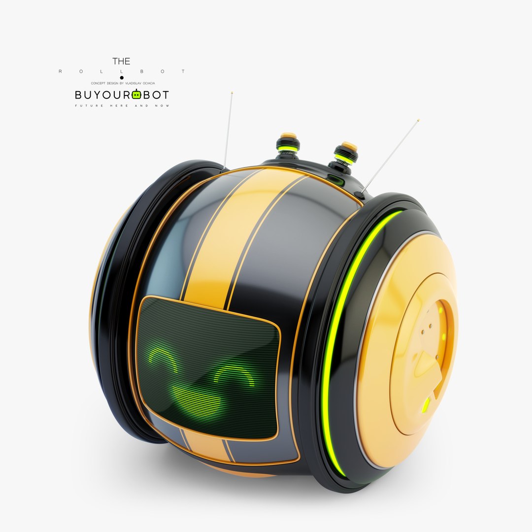 3D cute rolling bot toy model - TurboSquid 1473598