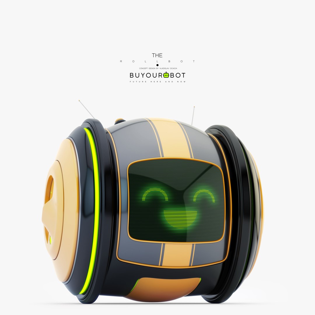 3D cute rolling bot toy model - TurboSquid 1473598