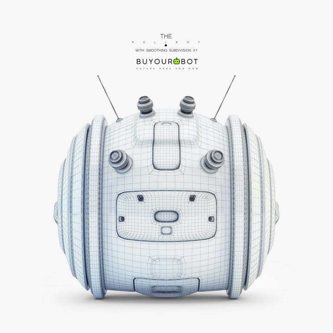 3D cute rolling bot toy model - TurboSquid 1473598
