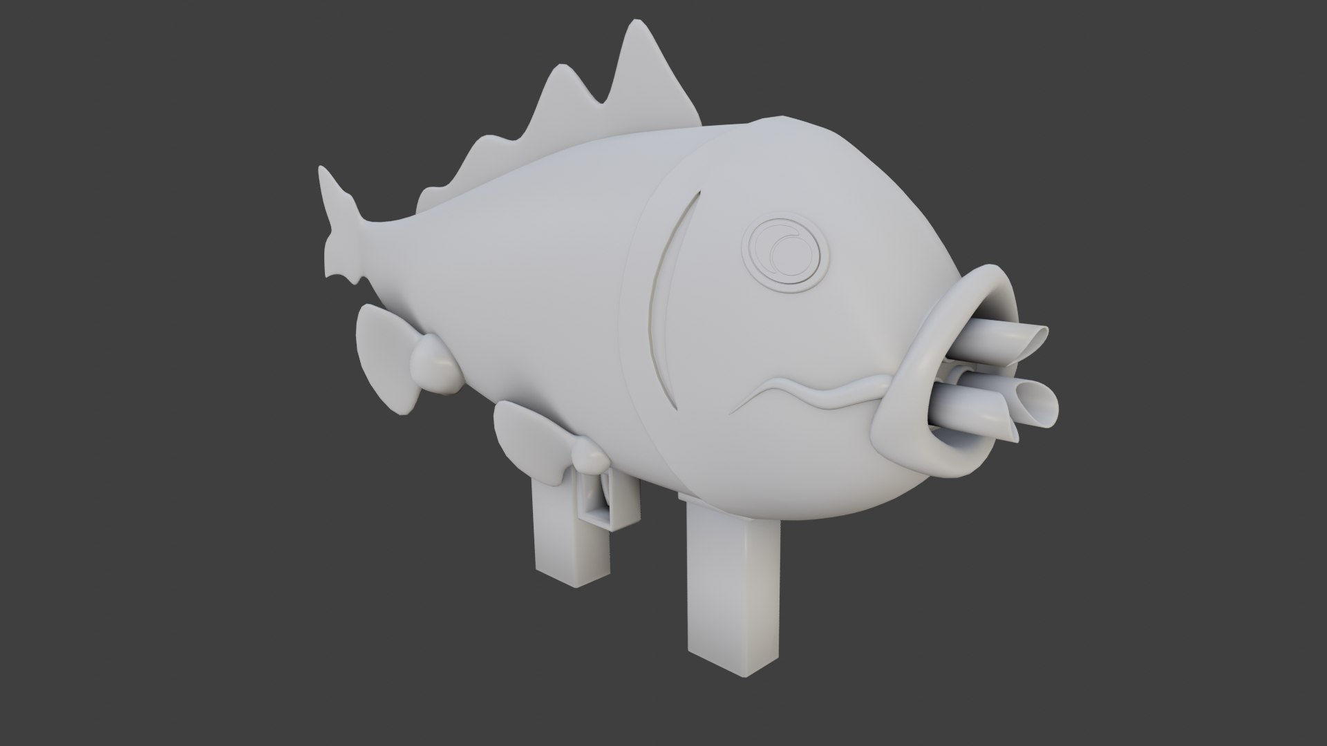 Free Fish Rocket Launcher 3D Model - TurboSquid 1505073