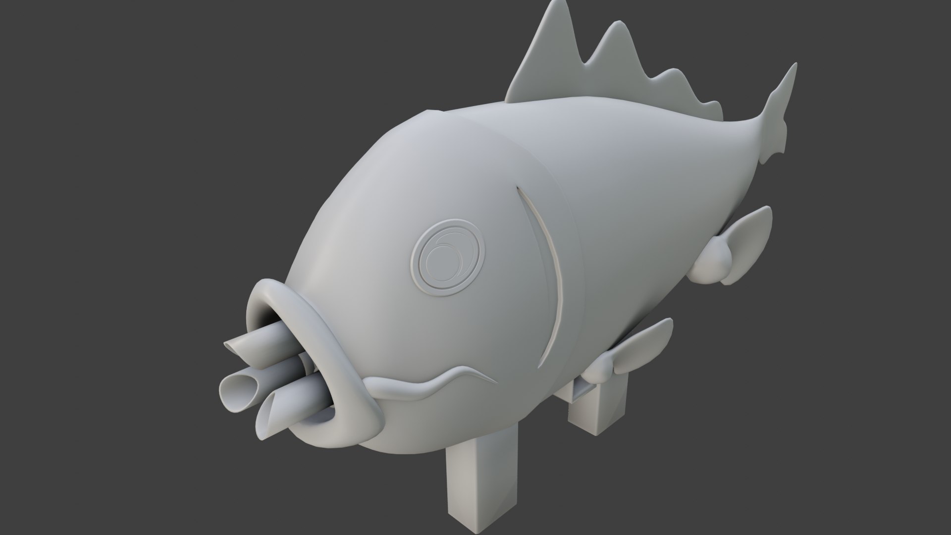 Free Fish Rocket Launcher 3D Model - TurboSquid 1505073