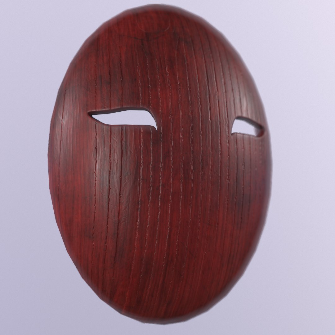 3D Four Stylized Wooden Masks Low-poly Gameready PBR Model - TurboSquid ...