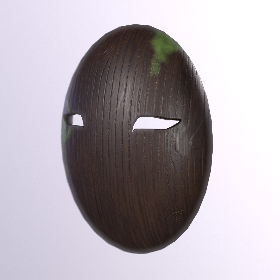 3D Four Stylized Wooden Masks Low-poly Gameready PBR Model - TurboSquid ...