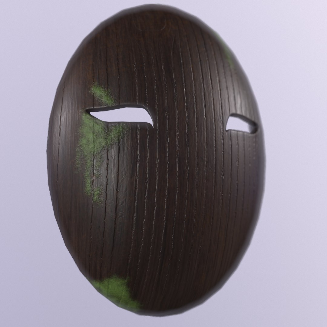 3D Four Stylized Wooden Masks Low-poly Gameready PBR Model - TurboSquid ...